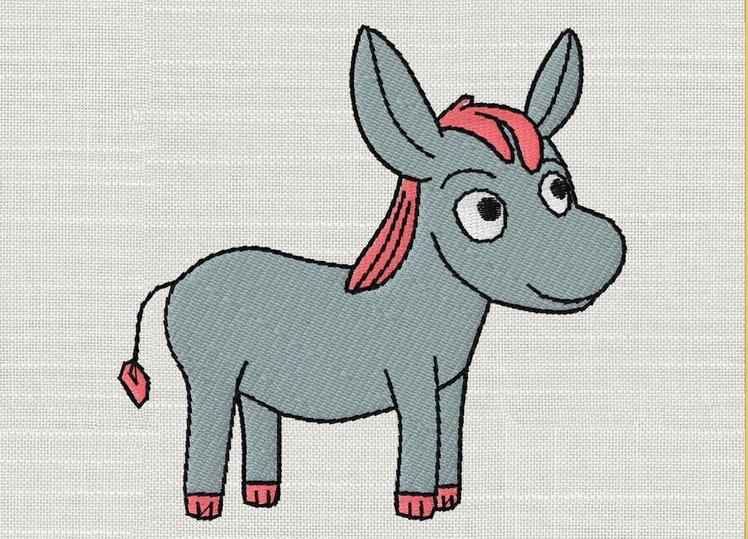 Donkey Embroidery Design / Any Size / Instant Download. - Etsy