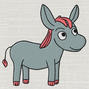 Donkey Embroidery Design / Any Size / Instant Download. - Etsy