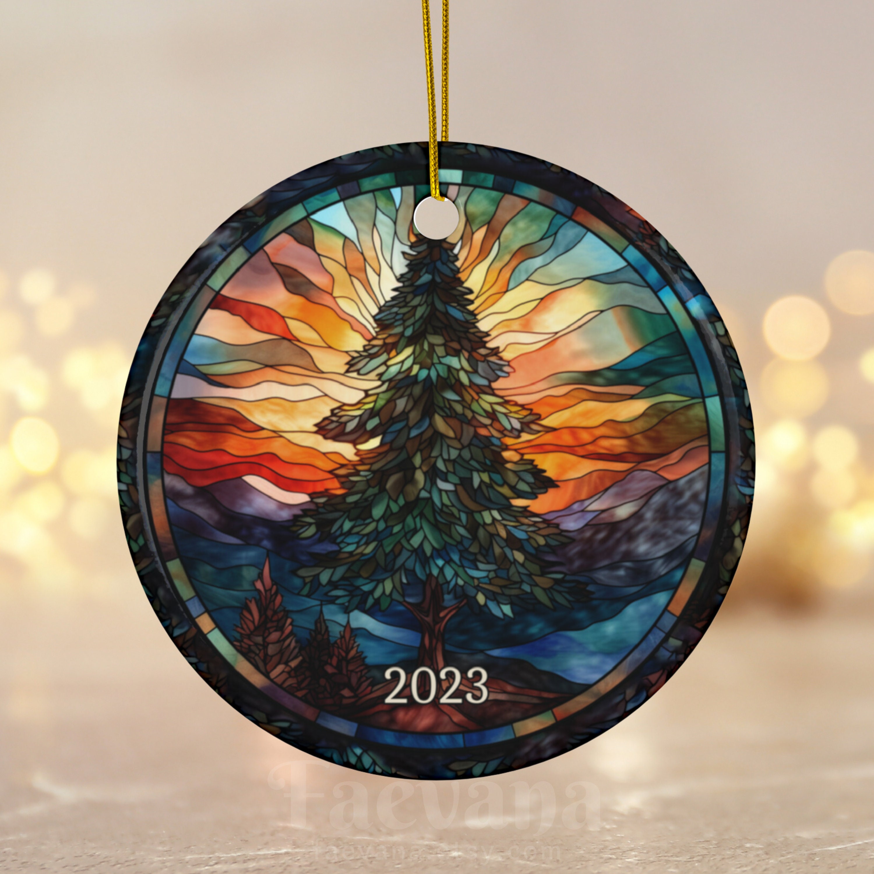 2023 Christmas Tree Yule Ornament Decoration Watercolor - Etsy