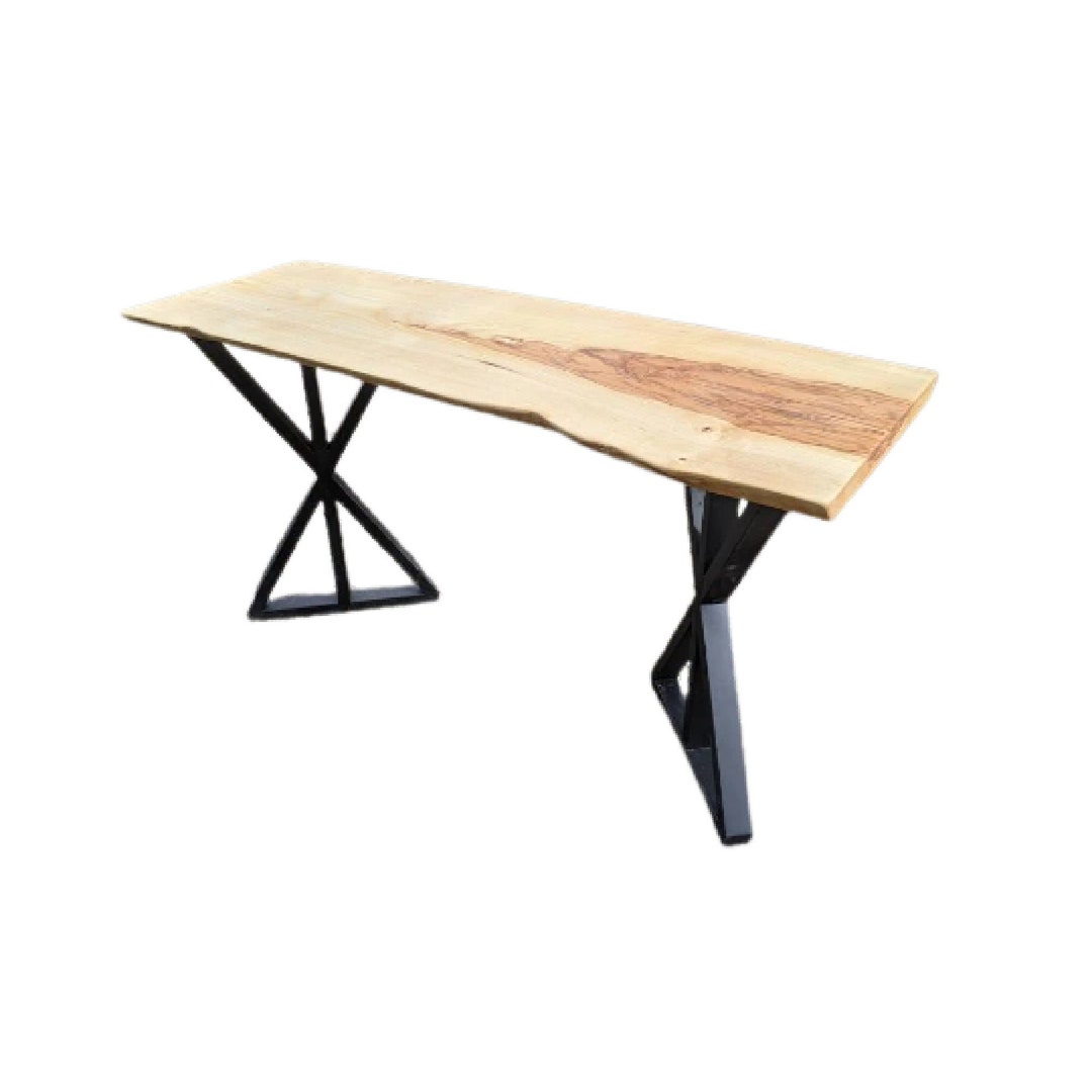 Live Edge Desk, Slab Desk, Wood Desk, Metal Legs, Working From Home - Etsy