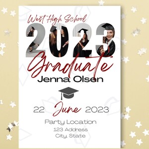 Graduation Party Invitation Template - Digital Graduation Invitation ...