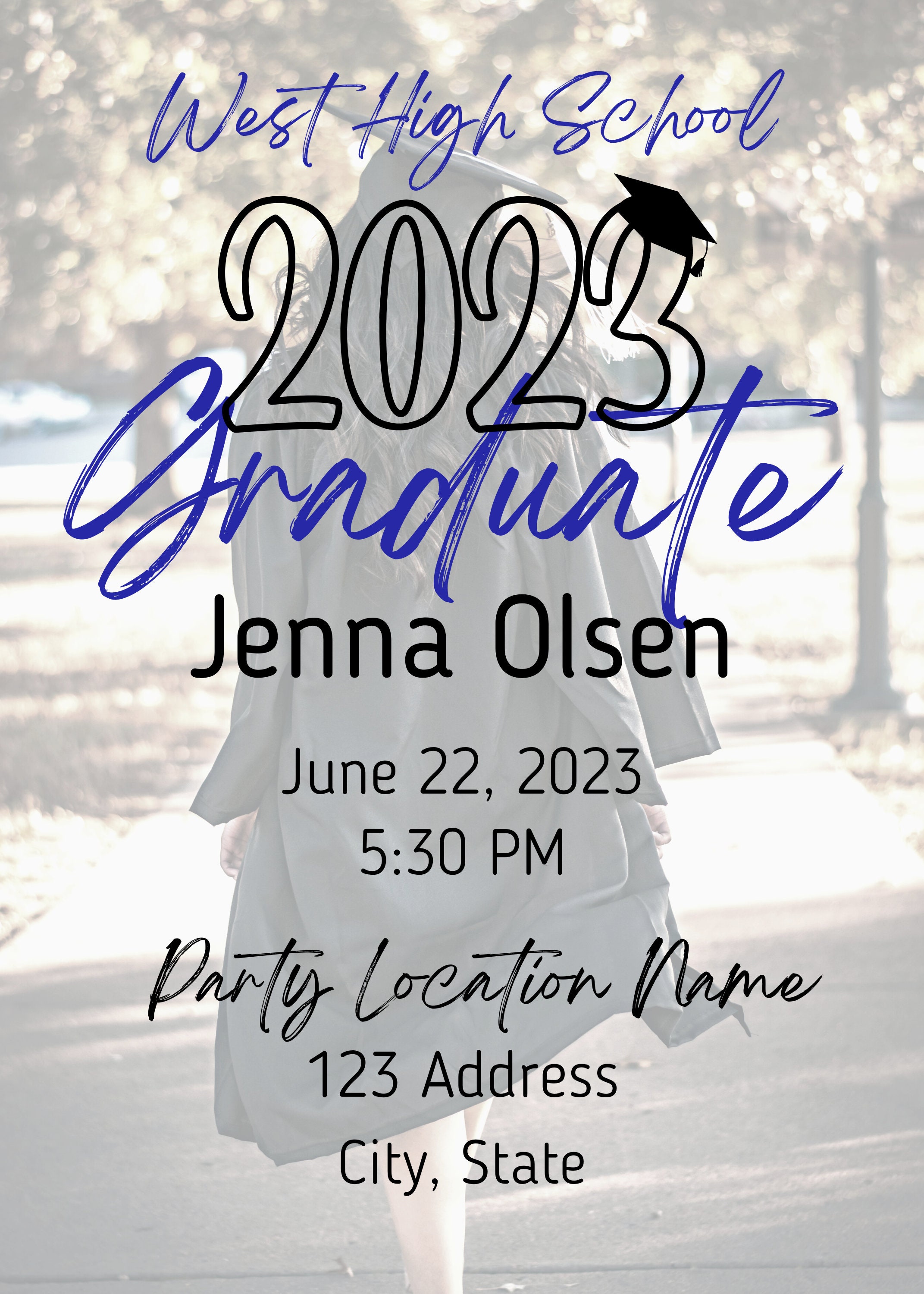2023 Graduation Party Invitation Template - Digital Graduation ...