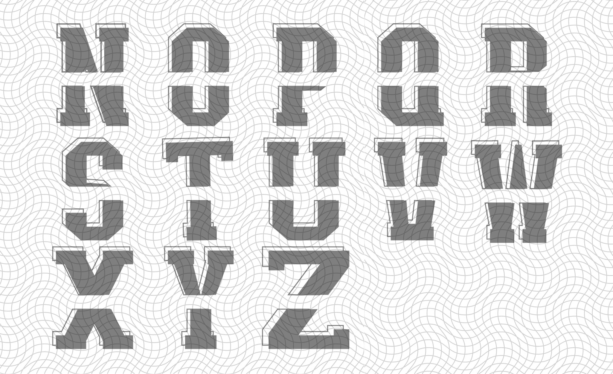 Split Letter Monogram, SVG PNG Cut Files (instant Download) - Etsy