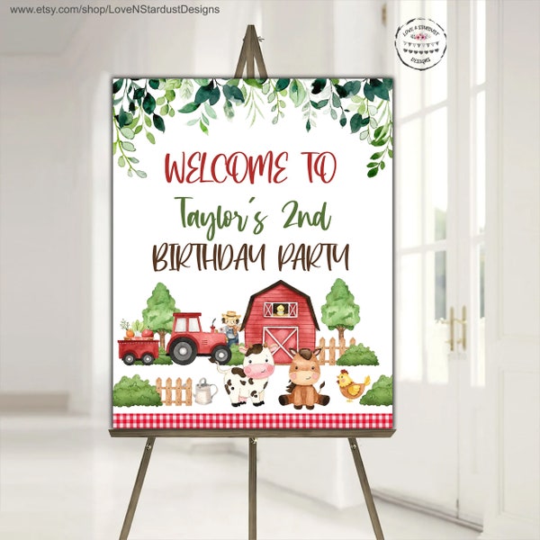 Farm Birthday Welcome Sign - Etsy