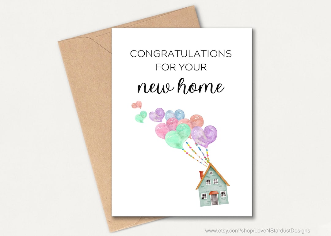 Congratulations for Your New Home,new Home Greeting Card,new Home ...