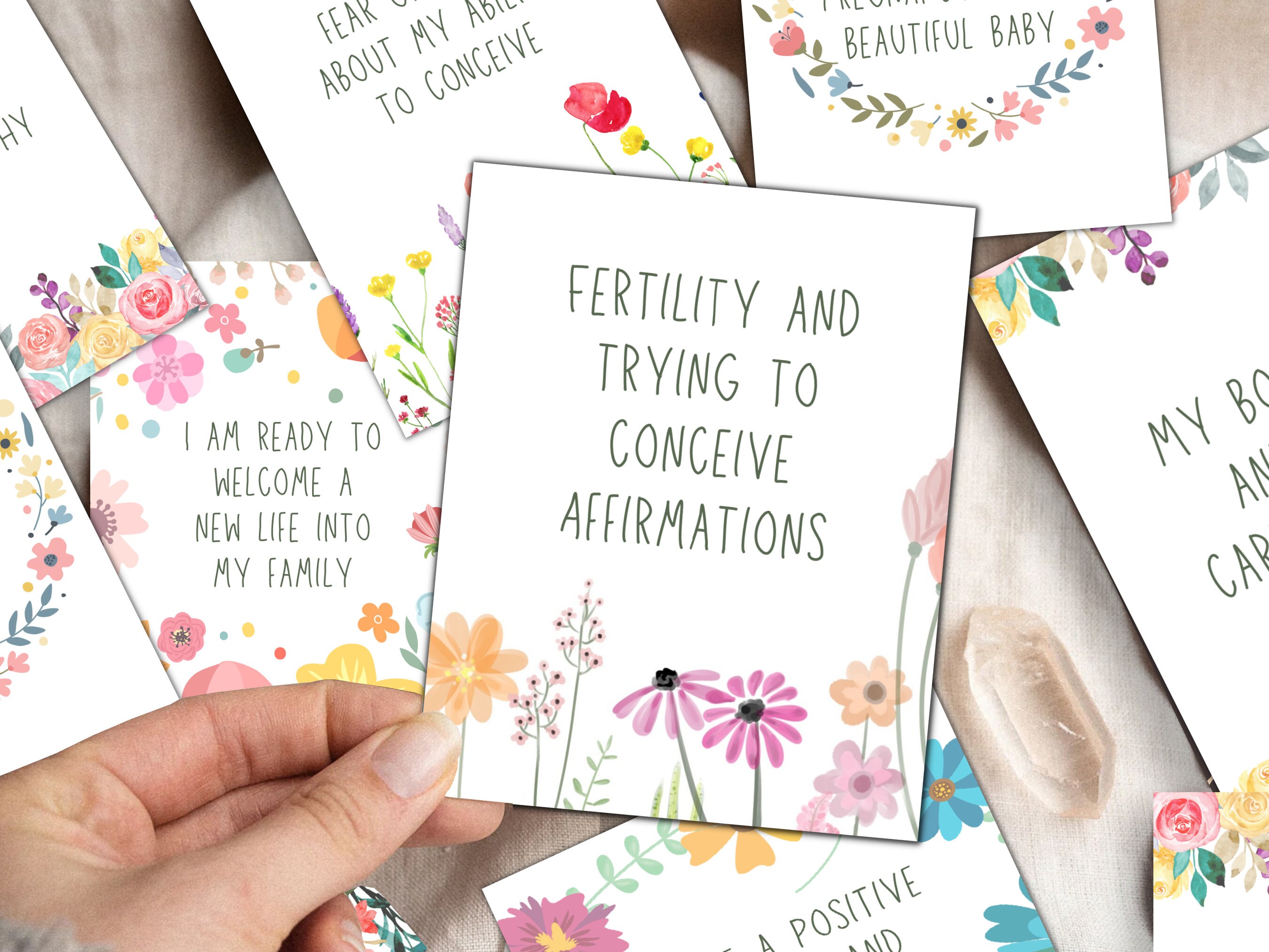 Fertility Affirmation Cards, TTC Affirmations, Trying to Conceive ...