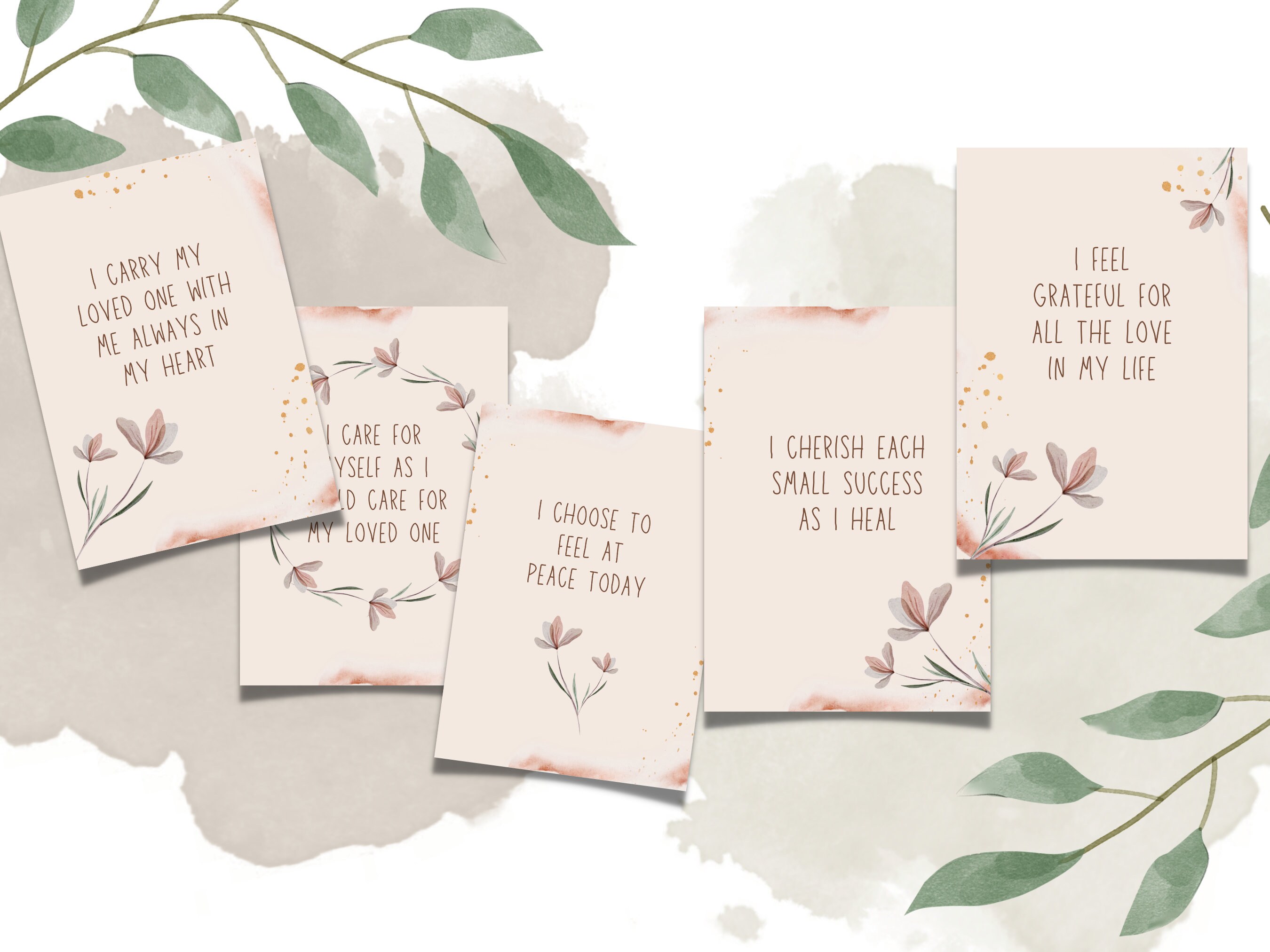 Grief Affirmation Cards to Help You Deal With Loss,mental Health Cards ...