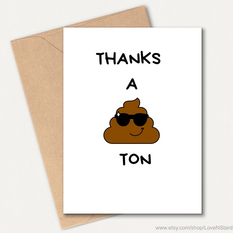 Funny Thank You Card - Etsy