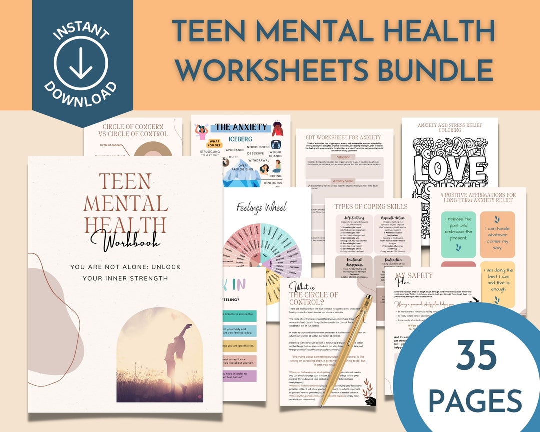 Teen Mental Health Workbook, Social Emotional Learning, Anxiety ...
