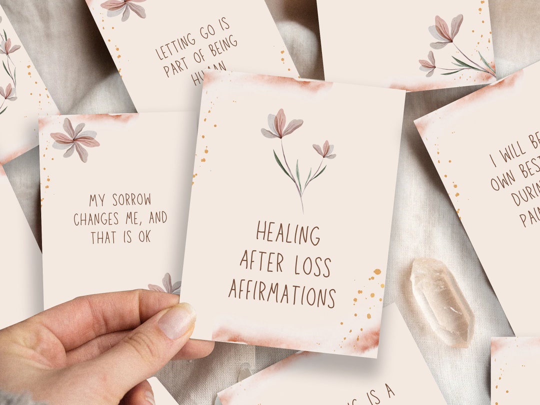 Grief Affirmation Cards to Help You Deal With Loss,mental Health Cards ...