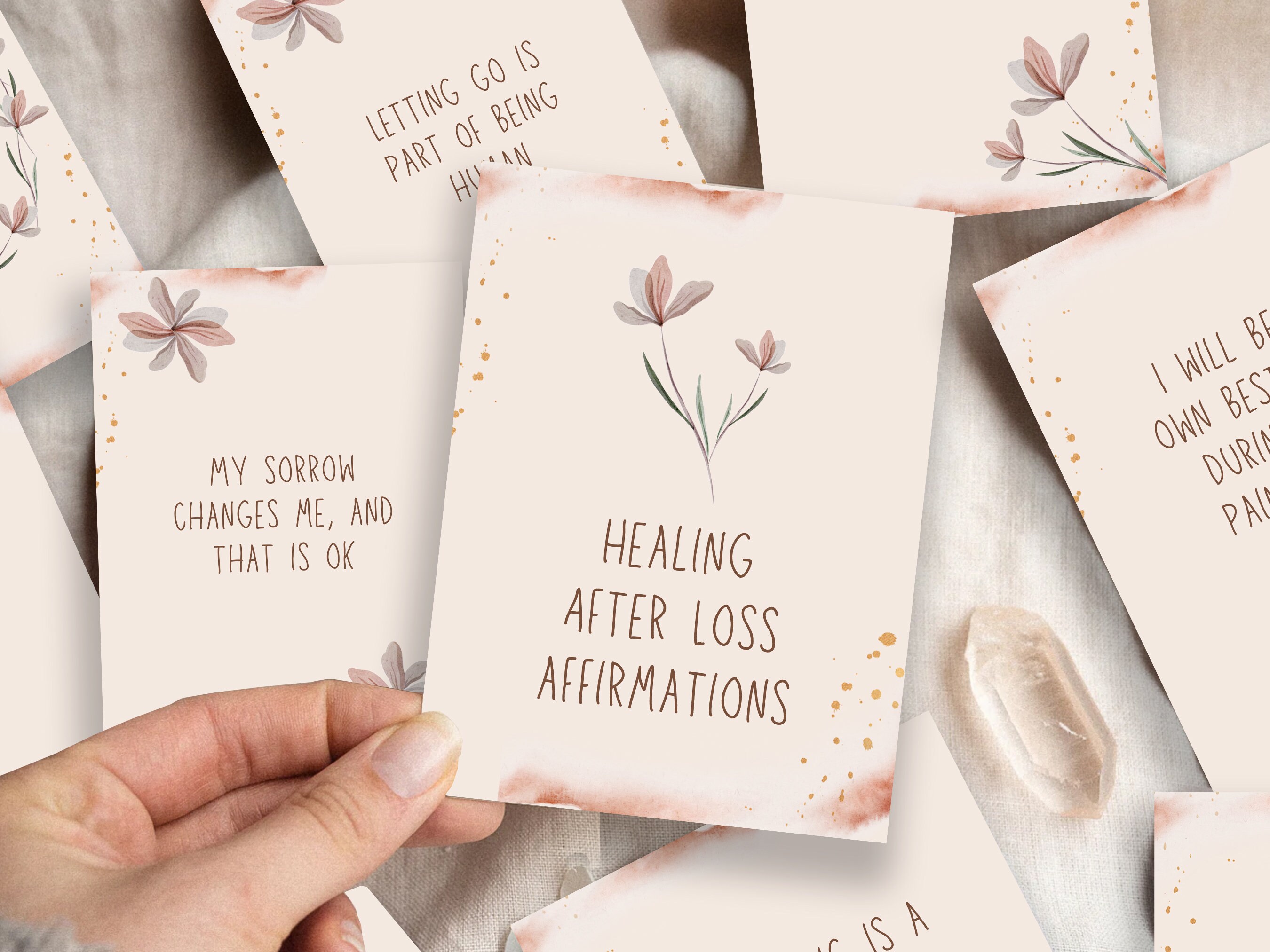 Grief Affirmation Cards to Help You Deal With Loss,mental Health Cards ...