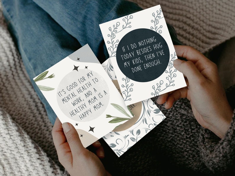 Working Mom Affirmation Cards, Mantras for Working Busy Mom, Woman ...