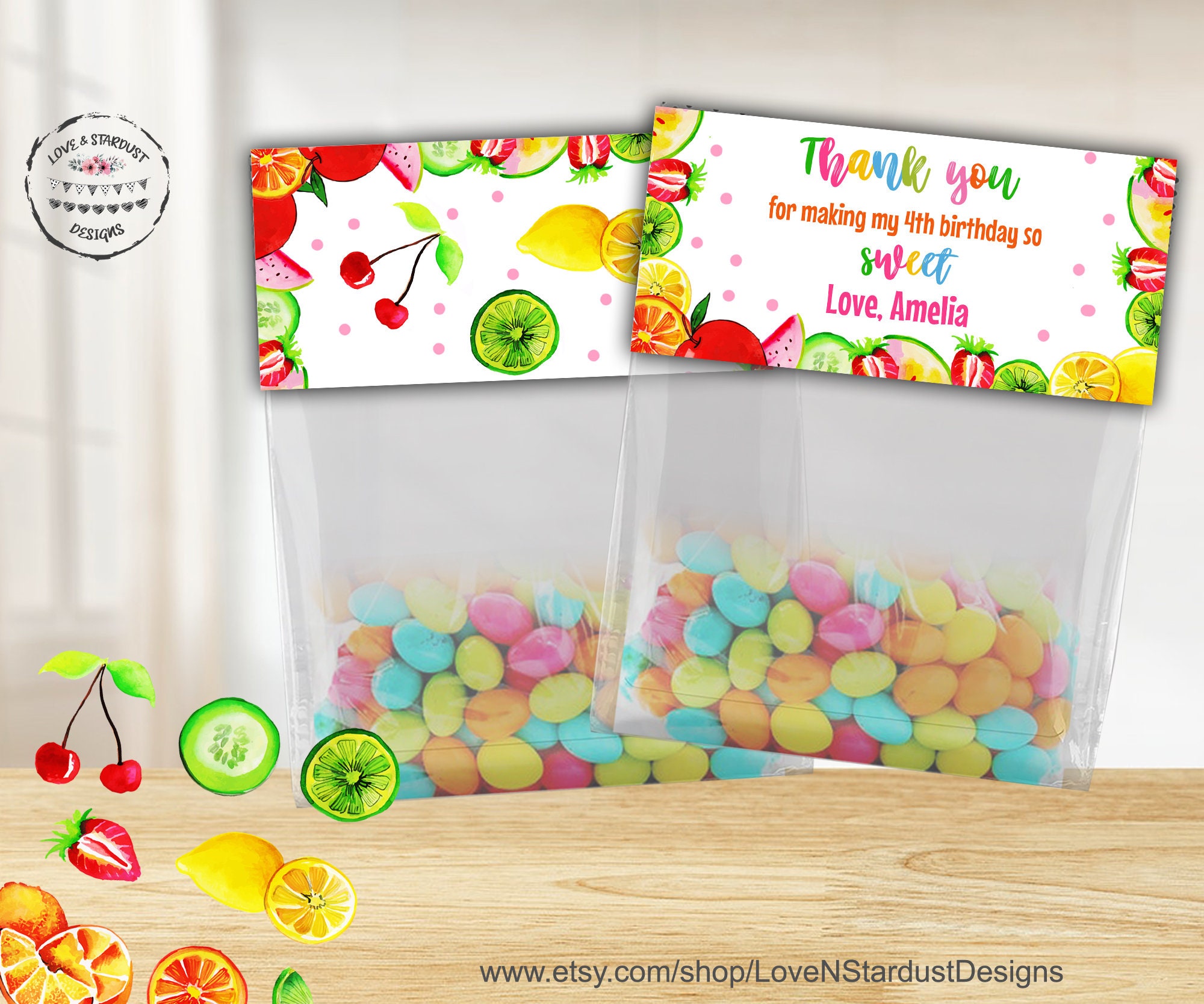 Editable Fruit Cupcake Toppers Two-tti Frutti Birthday Fruit Tropical ...