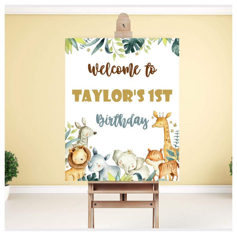Safari Welcome Sign, Instant Download, Jungle Birthday Welcome,safari ...