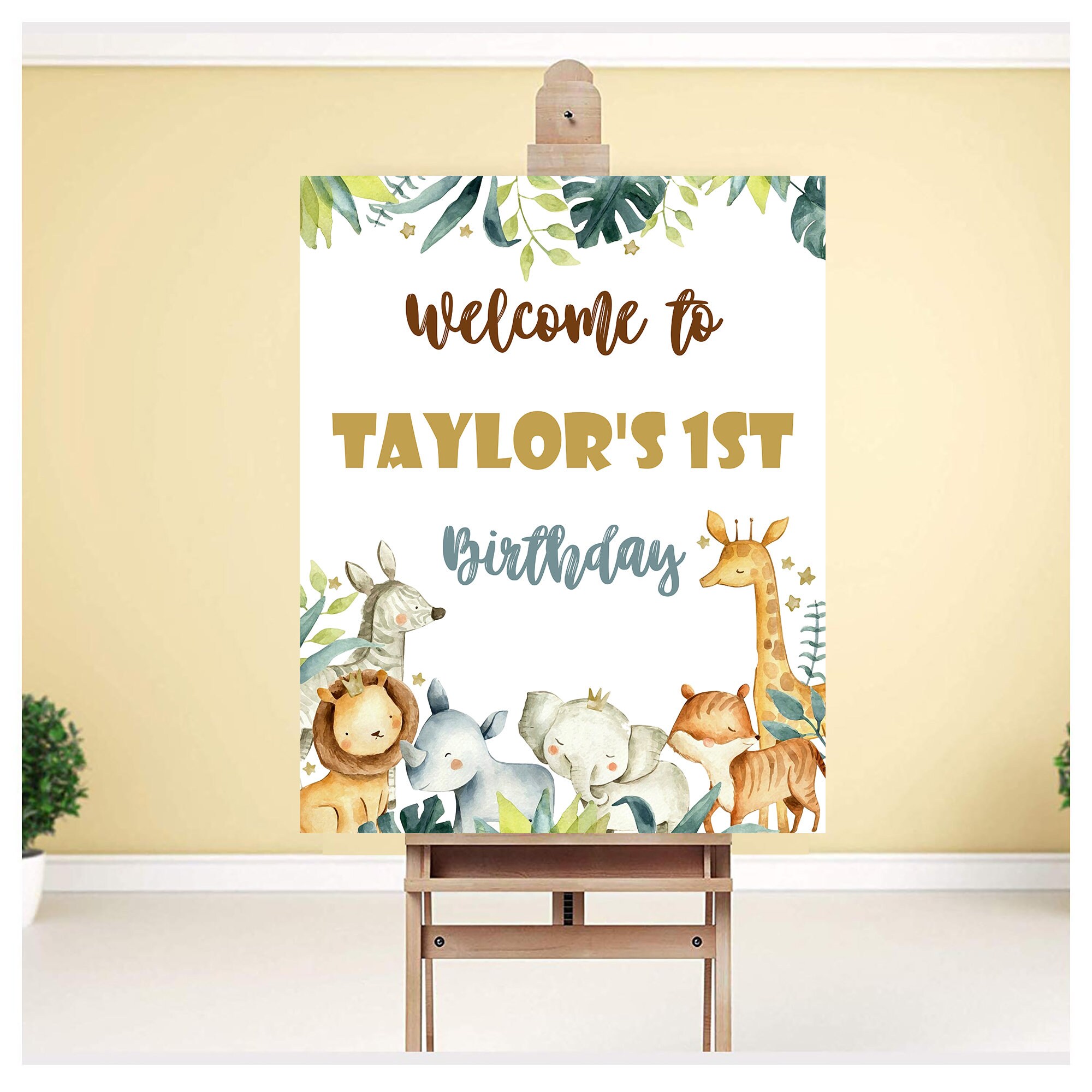 Safari Welcome Sign, Instant Download, Jungle Birthday Welcome,safari ...