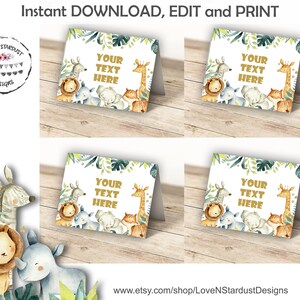 Safari Treat Bag Topper,jungle Boy Birthday, Safari Party Snack,safari ...