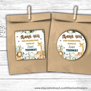 Safari Treat Bag Topper,jungle Boy Birthday, Safari Party Snack,safari ...