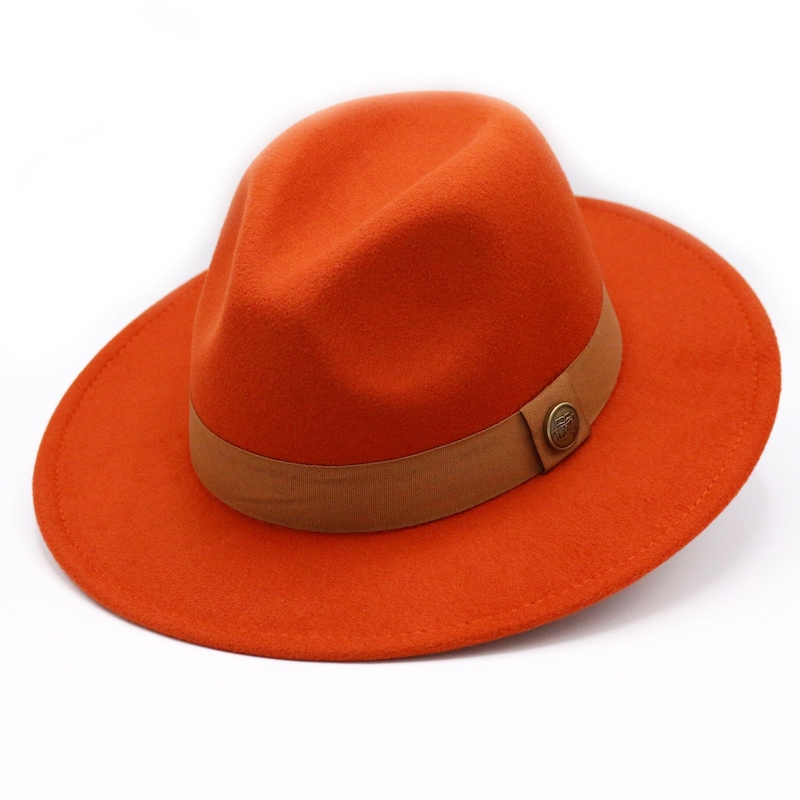 Orange Felt Hat - Etsy