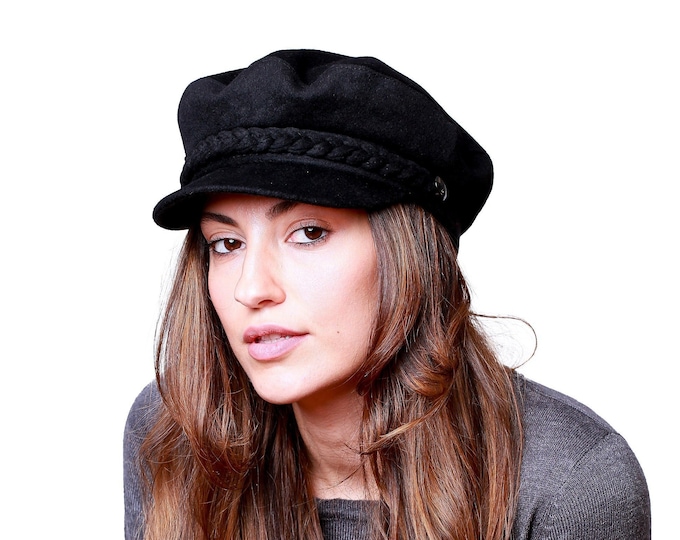 Fiddler on the Roof Hat Black Cotton Linen Tevye Fiddler Fisherman ...