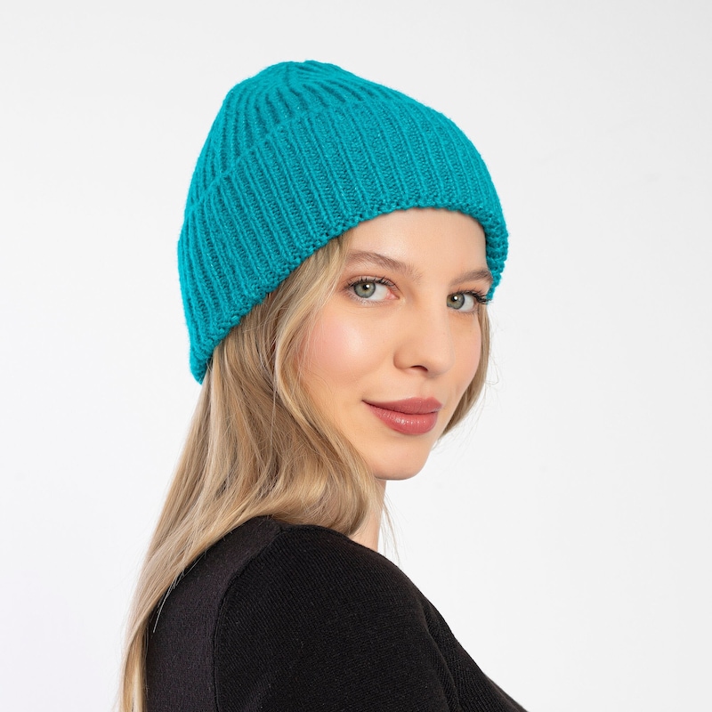 Teal Knit Beanie - Etsy