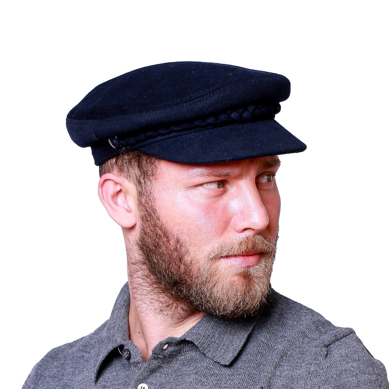 Blue Wool Sailor Hat - Etsy