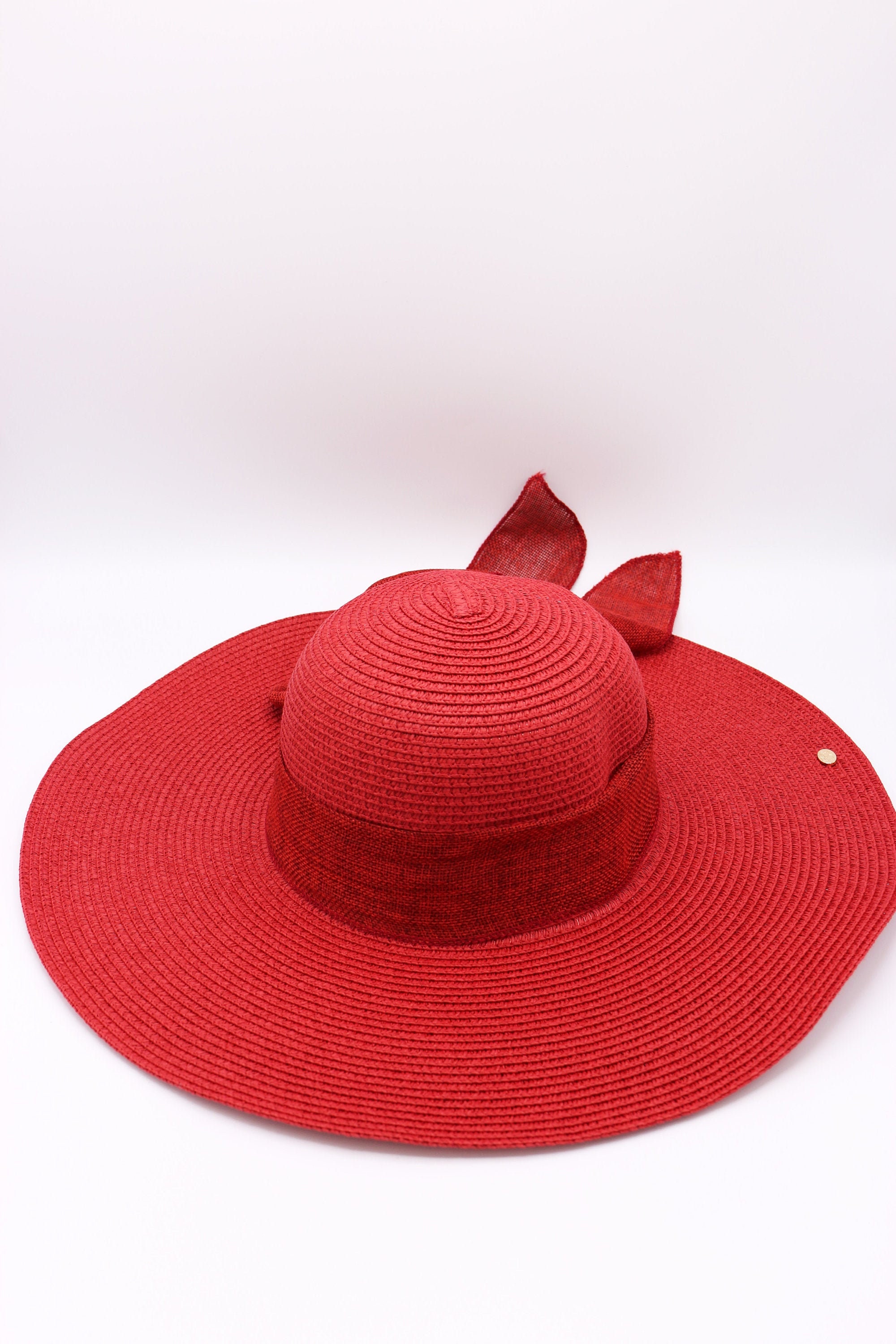 Scarlet Red Romantic Vintage Style Wide Brim Straw Hat | Etsy