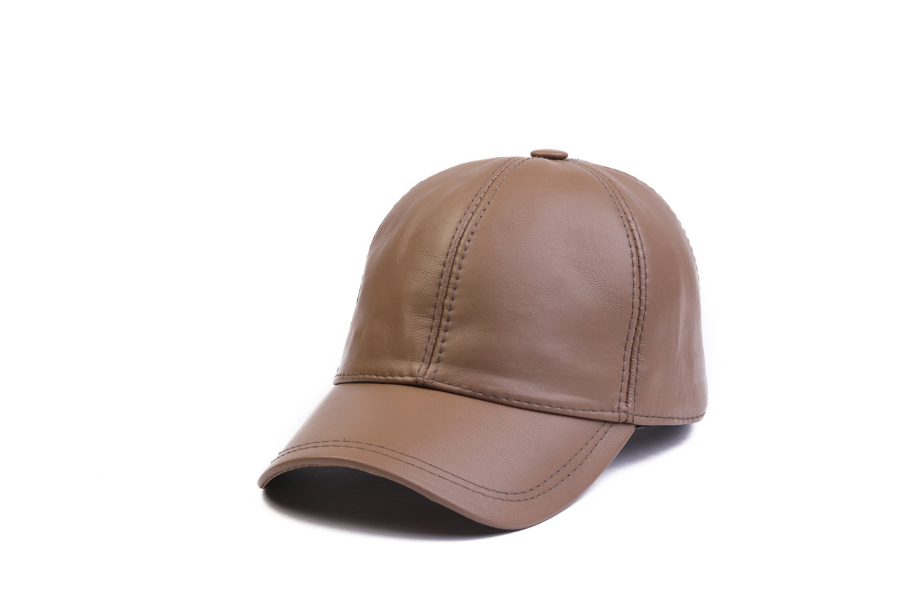 Milky Brown Leather Baseball Cap Hatsquare Leather Hat Woman - Etsy