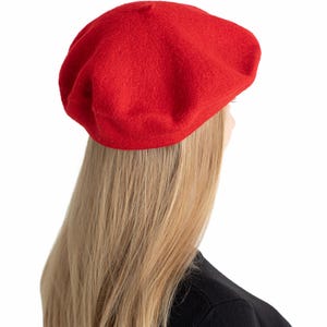 Red French Beret , Painters Hat, Women Felt Beret, Women Winter Hat ...