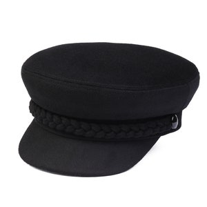 Black Man Wool Fiddler Sailor Hat S-XXL Size, Hatsquare Man Sailor Captain Hat, Handmade Skipper ...