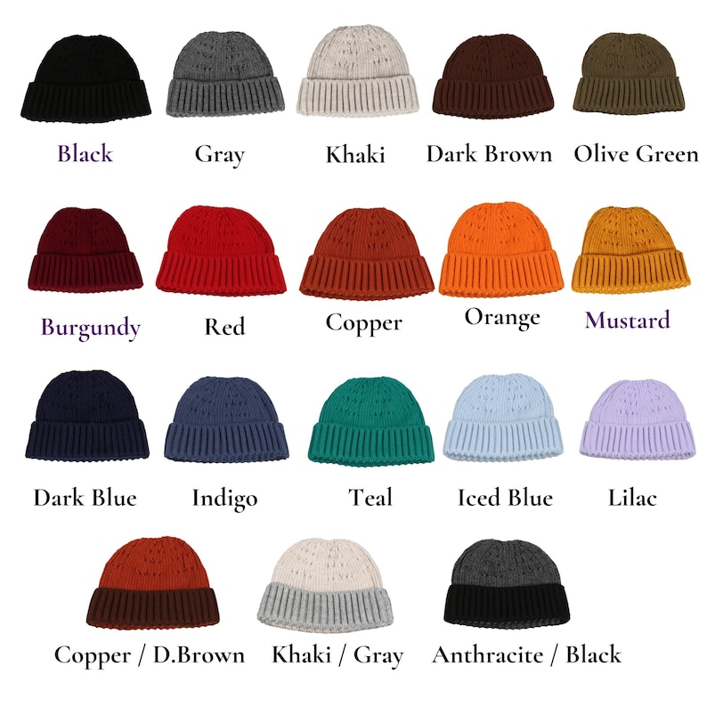 Copper Winter Fisherman Beanie , 18 Colors Man Docker Cap, Sailor ...