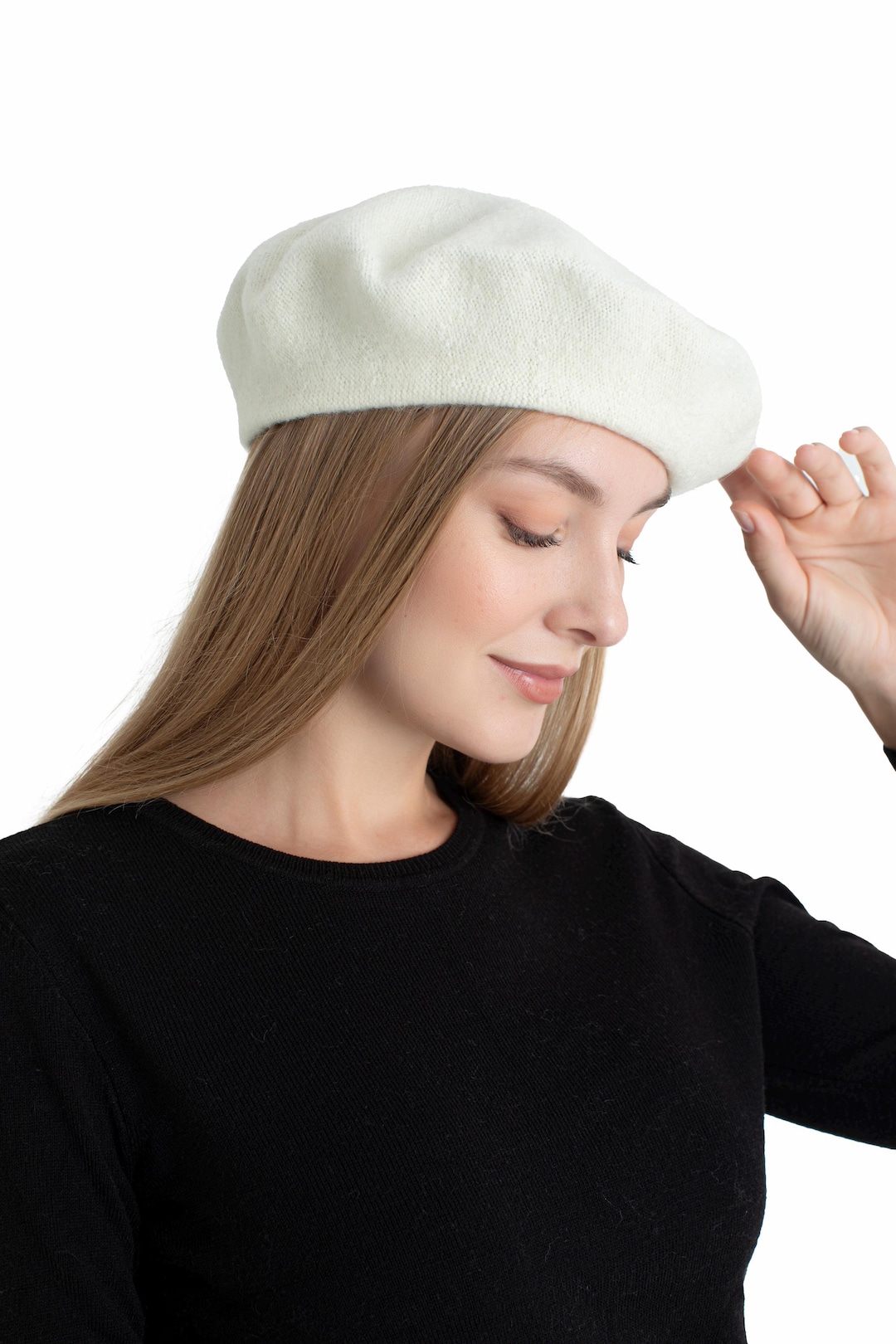 Cream French Beret , Painters Hat, Women Felt Beret - Etsy