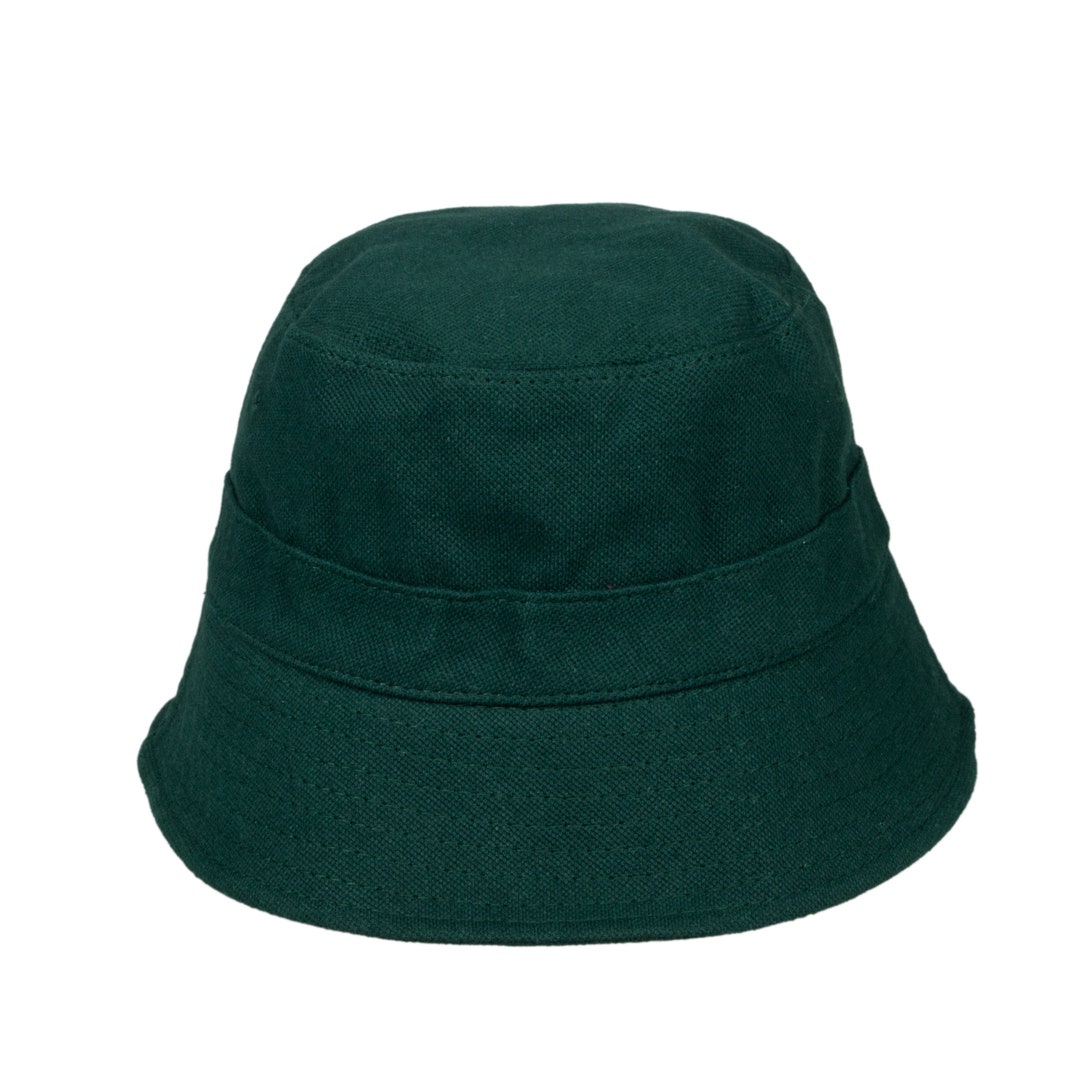 Dark Green Cotton Bucket Hat, Bright Color Bucket Hat, One Size Hat ...