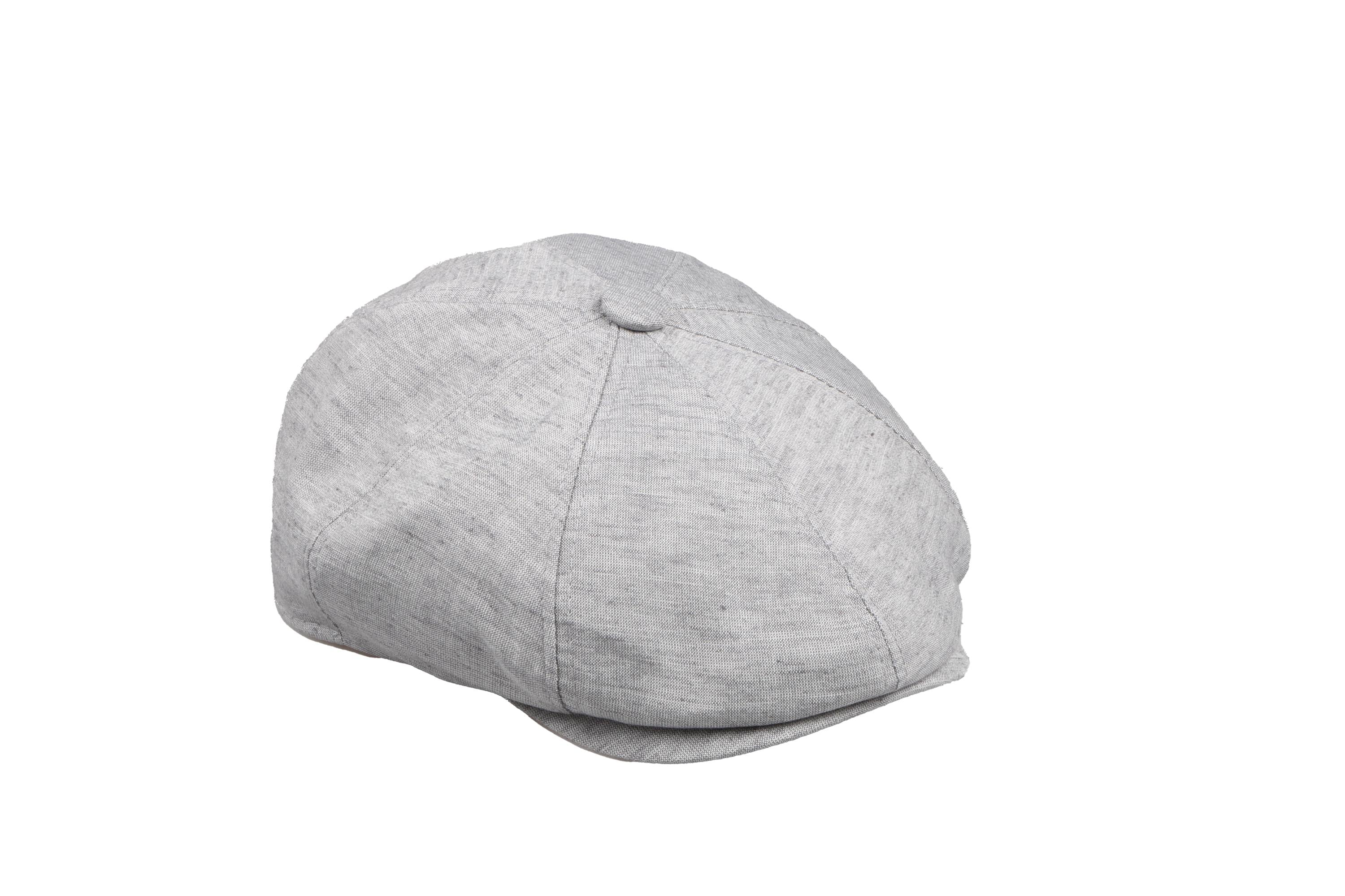 Light Gray Linen Summer 8 Panel Newsboy Cap, Peaky Blinders Hat ...
