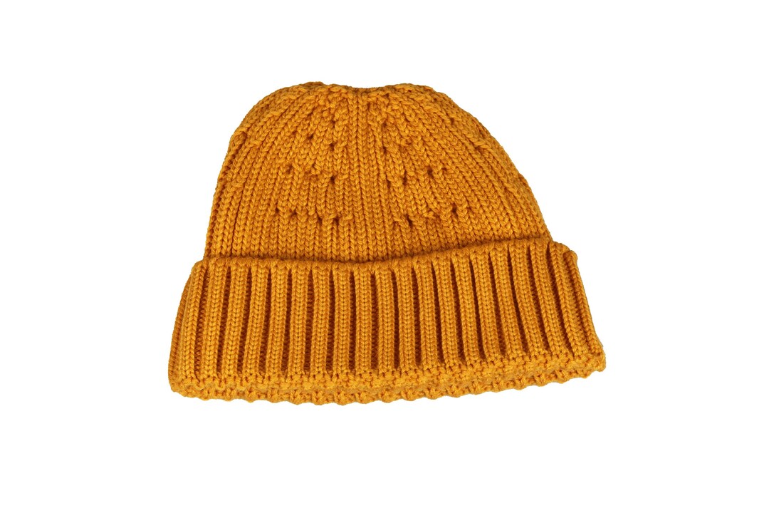 Mustard Yellow Acrylic Winter Fisherman Beanie , Hatsquare Man Docker ...