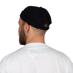 Black Cotton Docker Hat, Summer Man Beanie Cap, Hatsquare Sailor ...