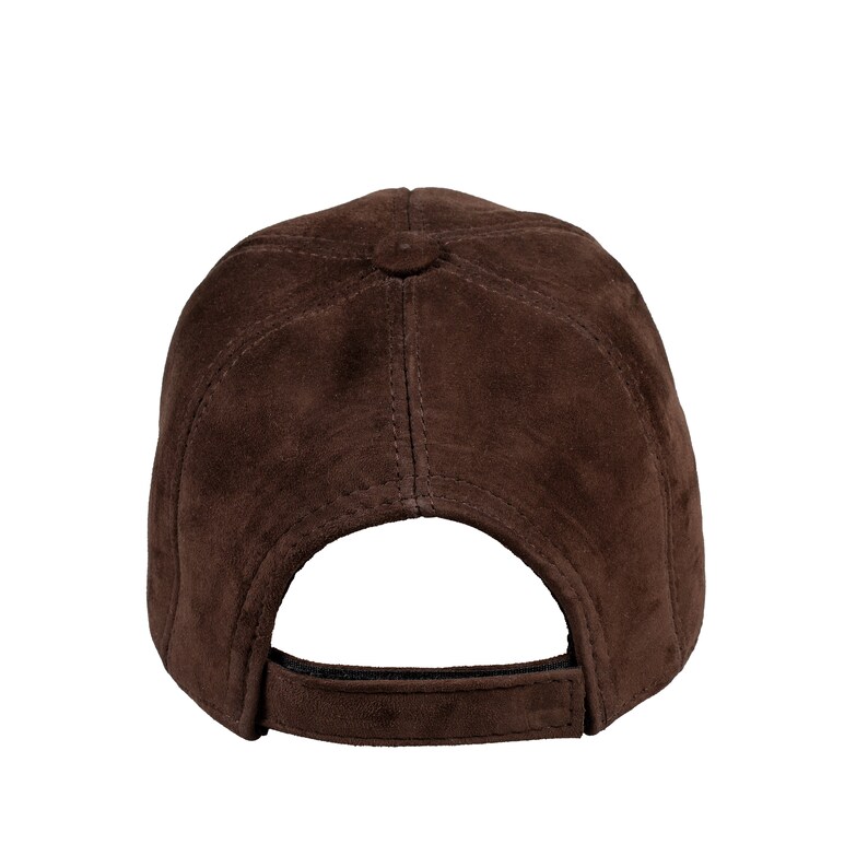 Chocolate Brown Suede Leather Baseball Cap Hatsquare Leather - Etsy