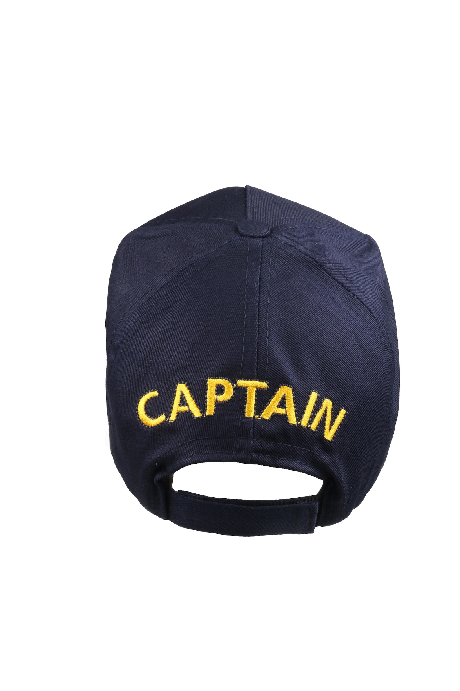 Navy Cotton Captain Baseball Hat, Anchor Embroidered Skipper Boat Cap ...