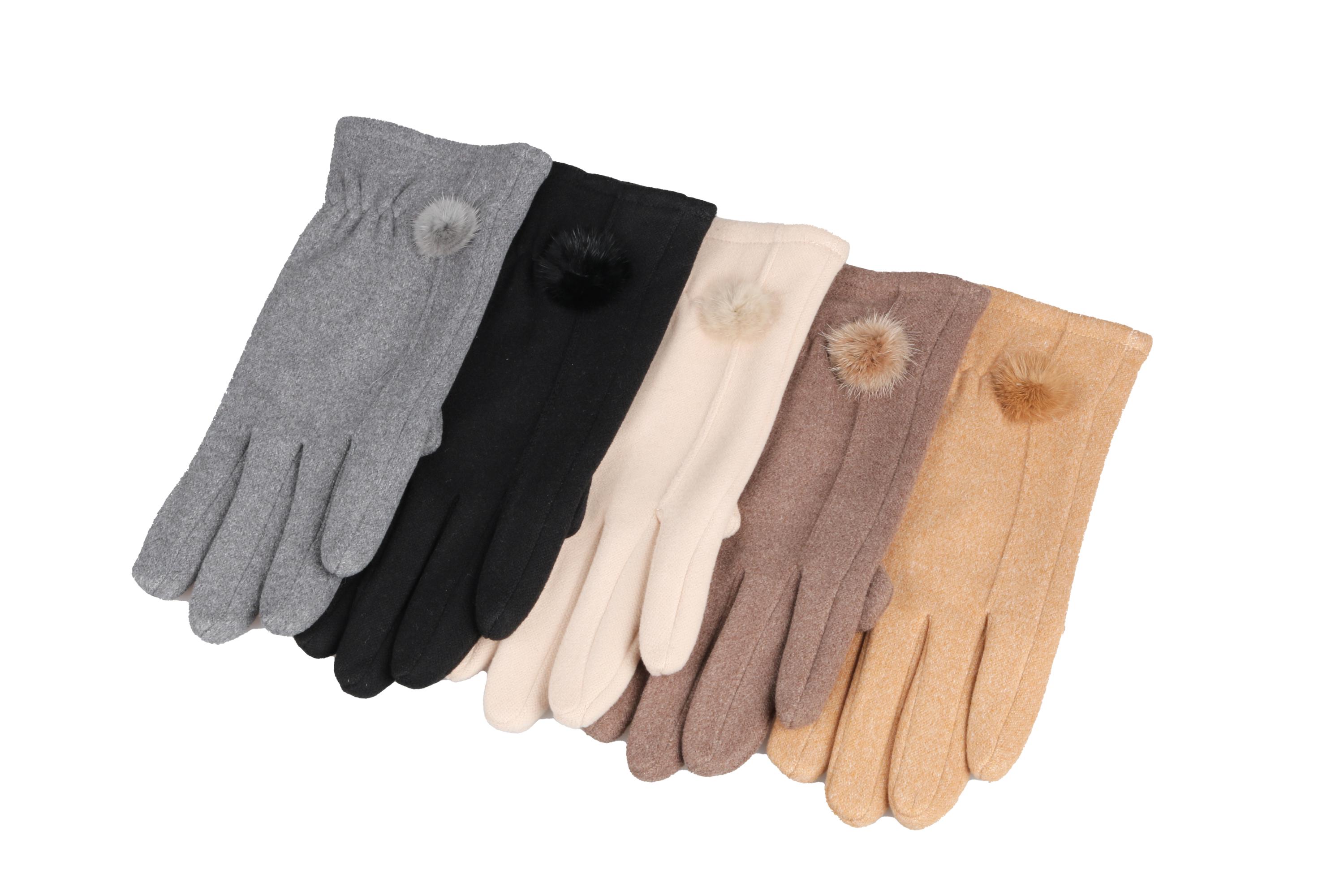 Colorful Fleece Gloves , Touchscreen Women Winter Gloves, Female One ...