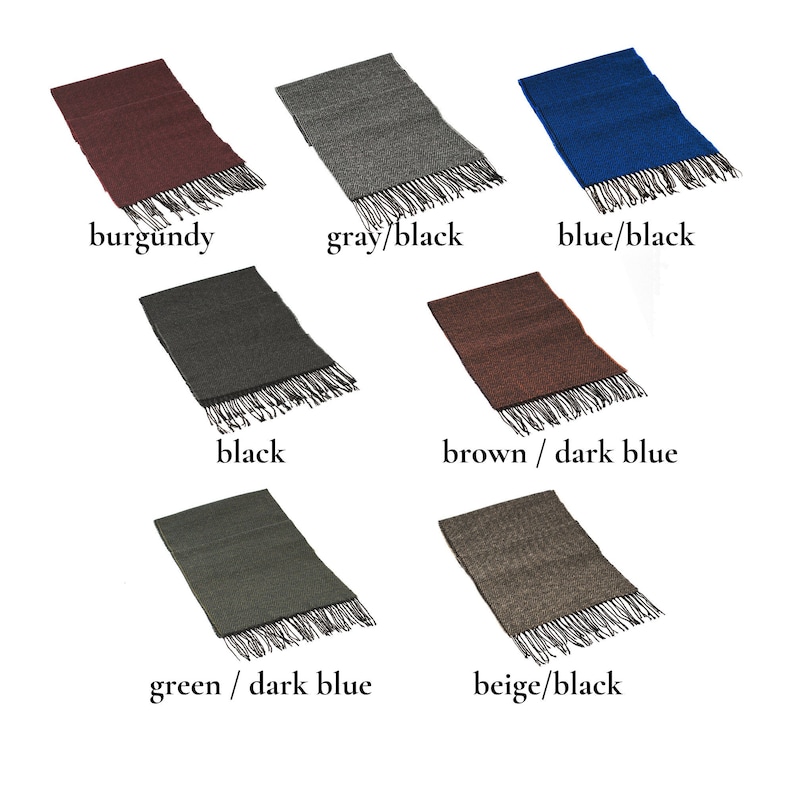 Gray Herringbone Wool Men Scarf, Suit Scarf, Colorful Scarves for Men ...