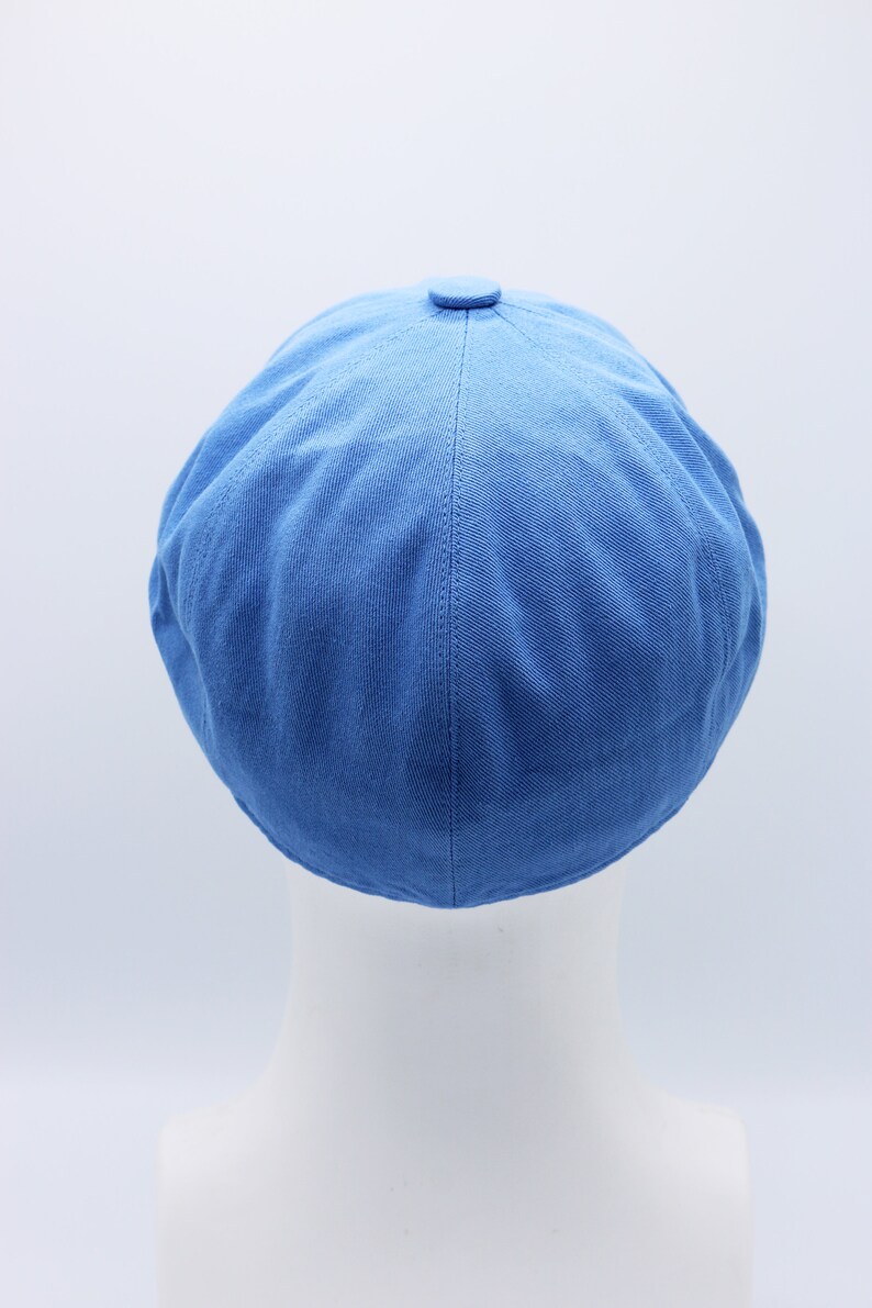 SALE. Baby Blue Cotton Pygment Dyed Summer 8 Panels Cap - Etsy