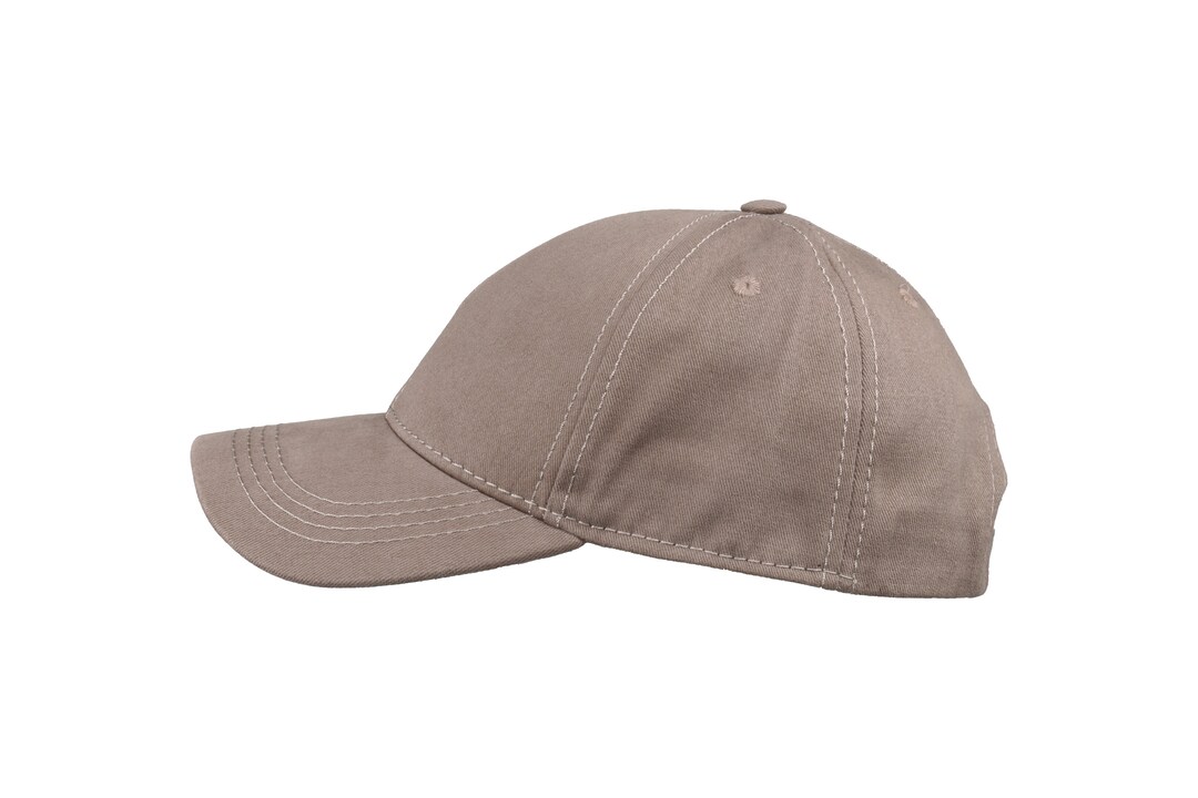 Coffee Cotton Fabric Classic Baseball Cap, Hatsquare 6 Panel Baseball ...