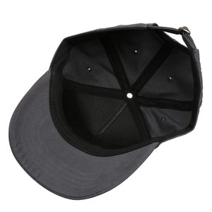 Dark Gray Cotton Fabric Baseball Cap, 5 Panel Baseball Hat, Hatsquare ...