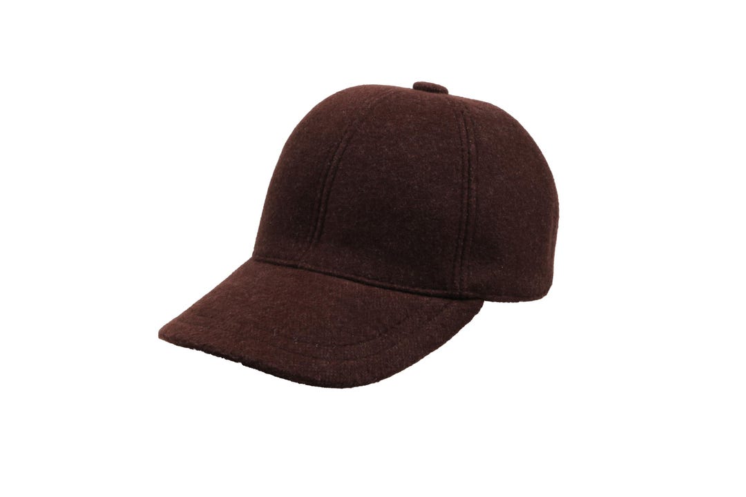 Dark Brown Wool Blend Baseball Hat, Hatsquare Baseball Cap, Winter Hat ...