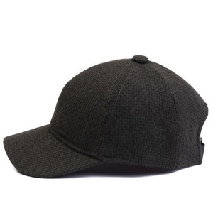 Forest Green Wool Baseball Hat, Wool Baseball Cap, Winter Hat, Warm Hat ...