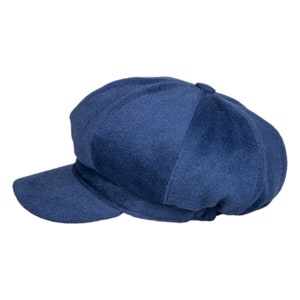 Blue Wool Women Newsboy Cap Women 8 Panels Cap Peaky - Etsy