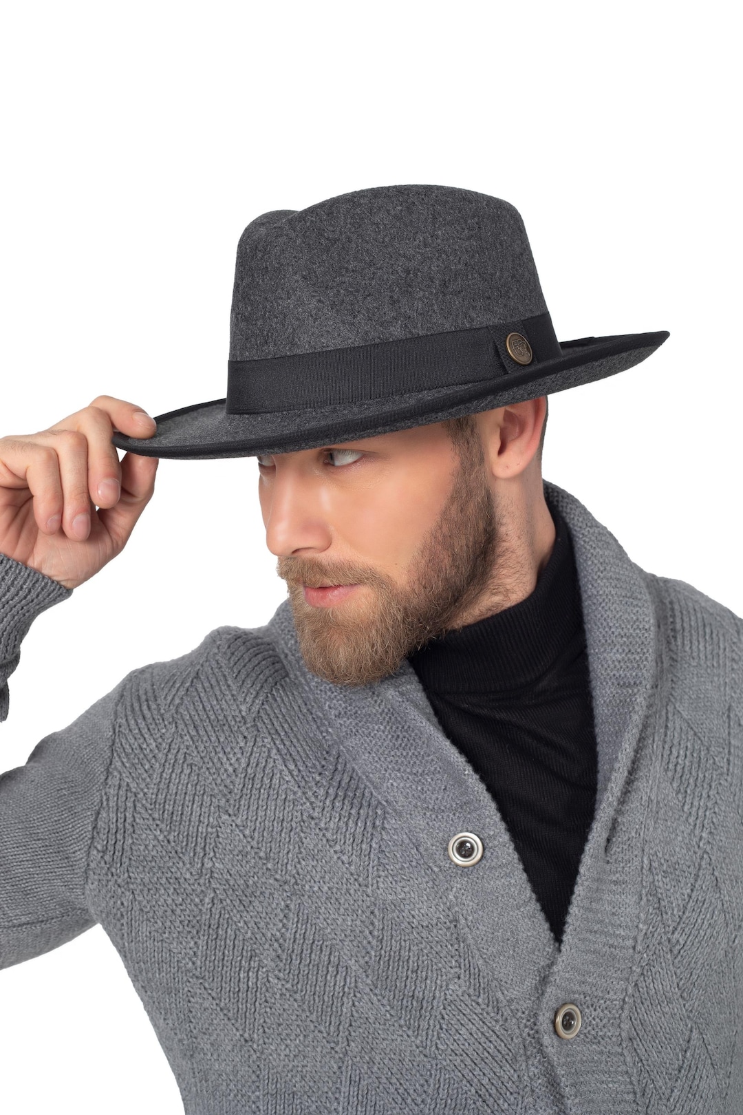 Vegan Felt Winter Fedora Hat, Hatsquare Men Hat, Mid-stiff Fedora Hat ...