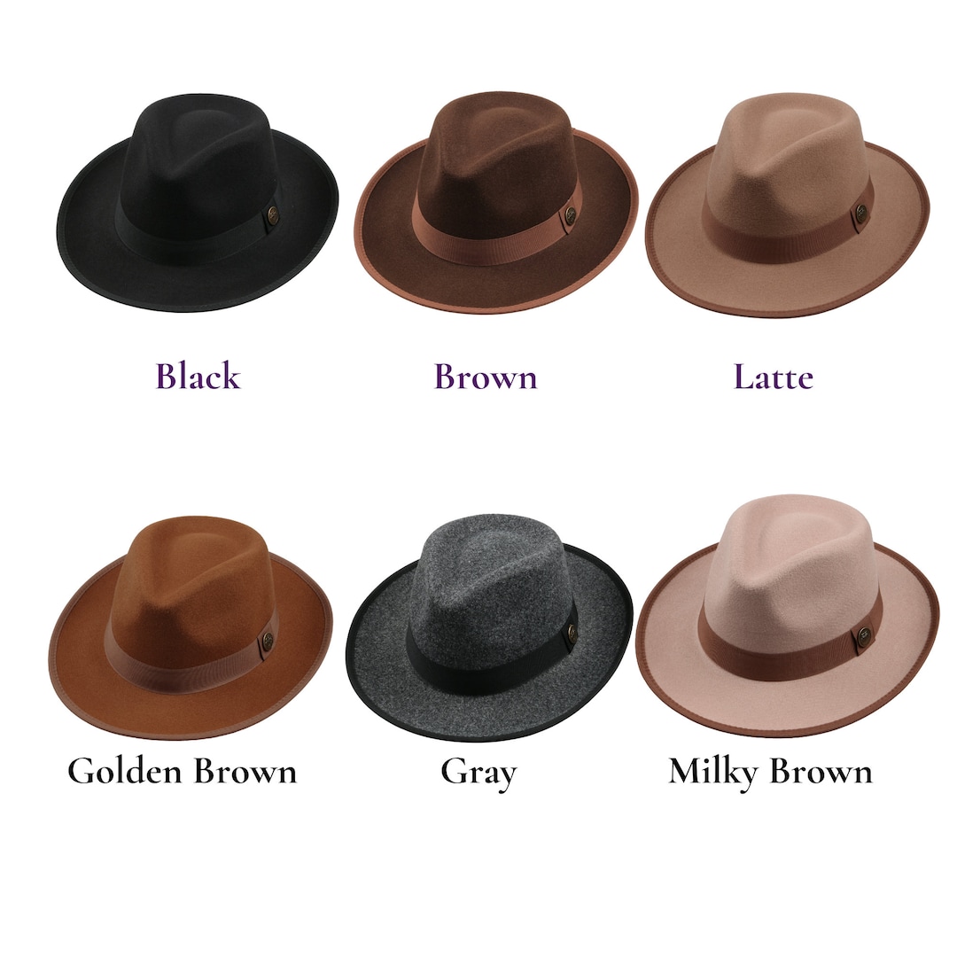Vegan Felt Winter Fedora Hat, Hatsquare Men Hat, Mid-stiff Fedora Hat ...