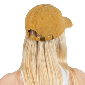 Yellow Cotton Baseball Cap, Baseball Hat, Pigment Dyed Cap, Men Summer ...