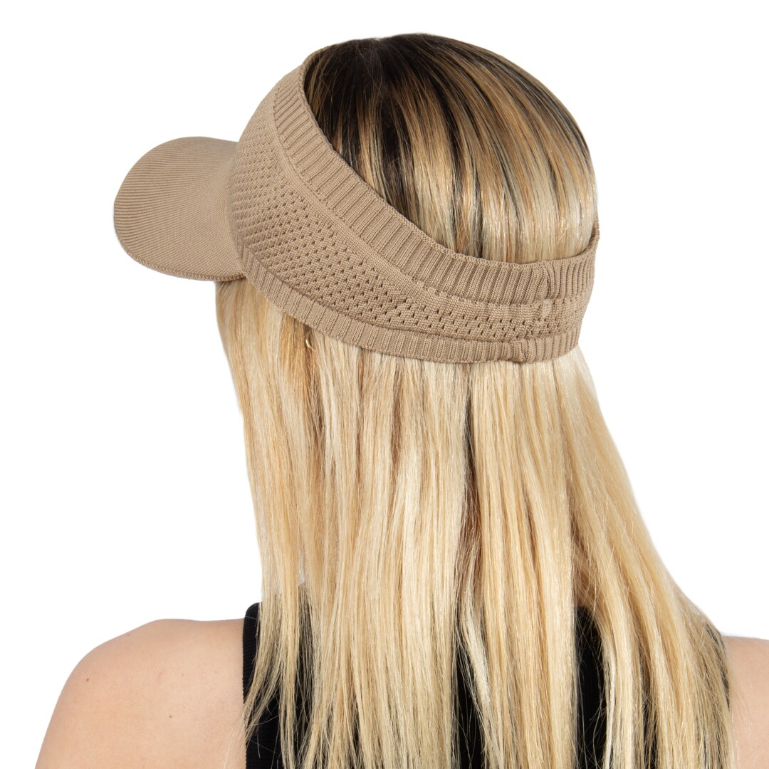 Camel Mercerized Cotton Visor, Hatsquare Women Summer Hat, Sports Visor ...
