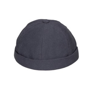 Dark Gray Cotton Docker Hat, Summer Man Beanie Cap, Sailor Military ...